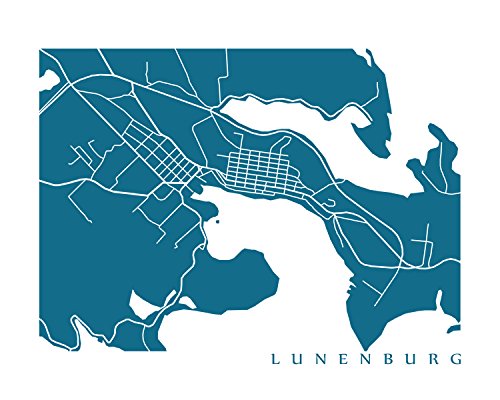 Amazon.com: Lunenburg Map Print: Handmade