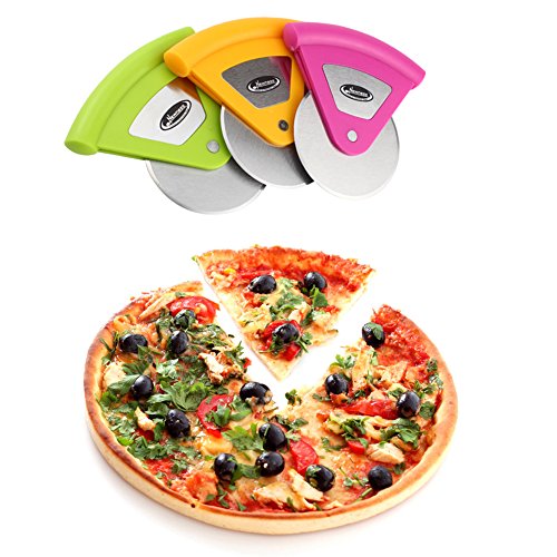 Pizza Cutter, Newness Mini Pizza Cutter and Wheel with Plastic Handle ...