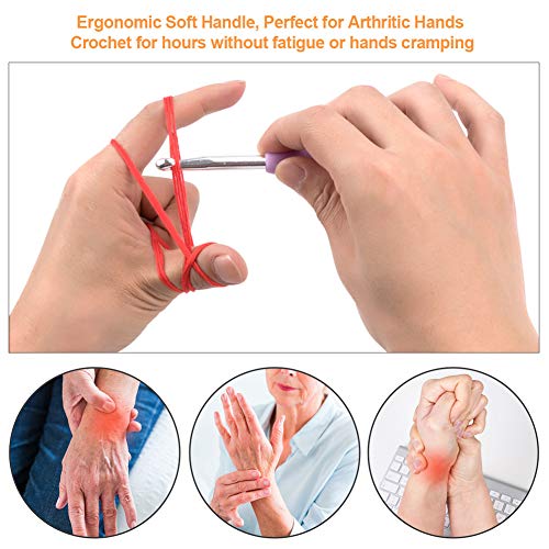 BCMRUN Crochet Hooks Set 14 PCS 2mm B 10mm N Ergonomic Soft Grip Handles Yarn Knitting Needles bcmrun-crochet-hooks-set-14-pcs-2mm-b-10mm-n-ergonomic-soft-grip-handles-yarn-knitting-needles