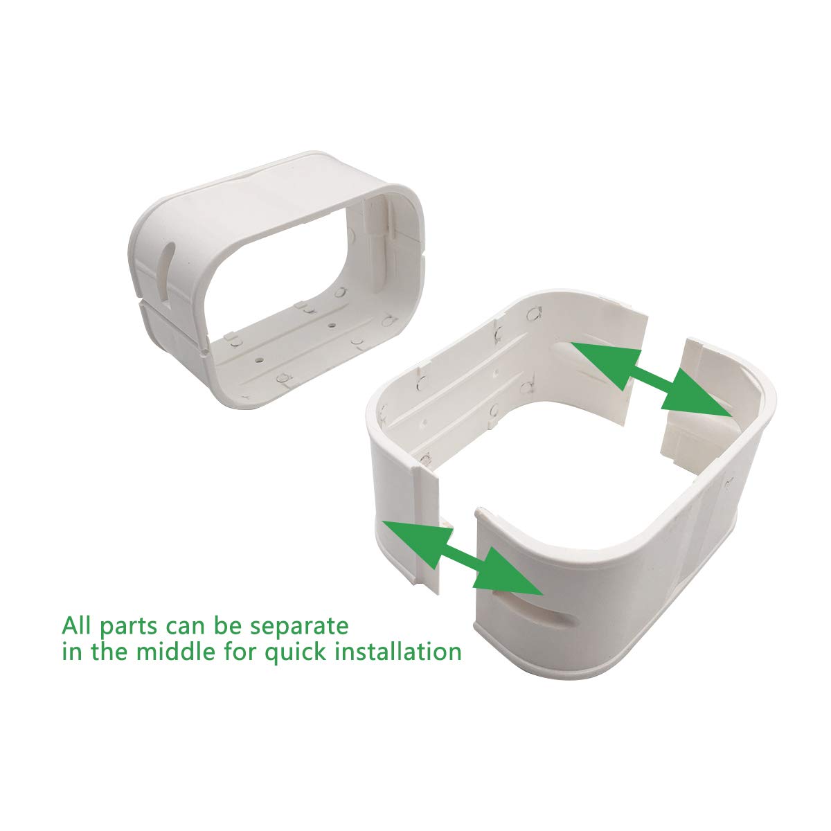 Forestchill 14ft Decorative PVC AC Line Set Cover Kit Tubing Slot for ...