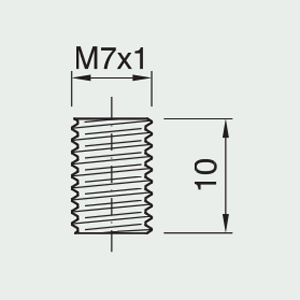 Plastic grub screw, M7 x 1, black / white / gold, 3 of each, length 10 ...