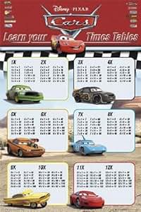 1art1 38560 - Póster de tablas de multiplicar (91 x 61 cm), diseño de ...