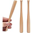 Amazon.com: GORGECRAFT 3PCS Natural Wood Baseball Bat Mini Baseball ...