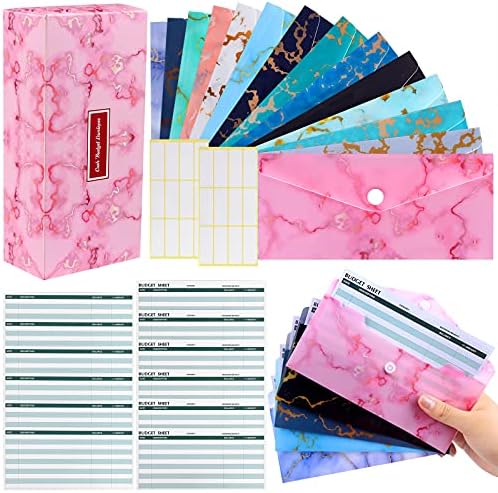 Wusteg, 31 Pieces Cash Envelopes System for Budgeting Waterproof Budget ...