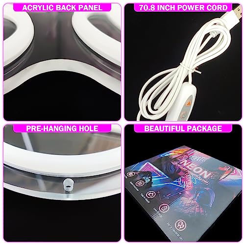 Hand Eye Neon Sign Hamsa Neon Lights Signs Evil Eye Hand Dimmable LED ...