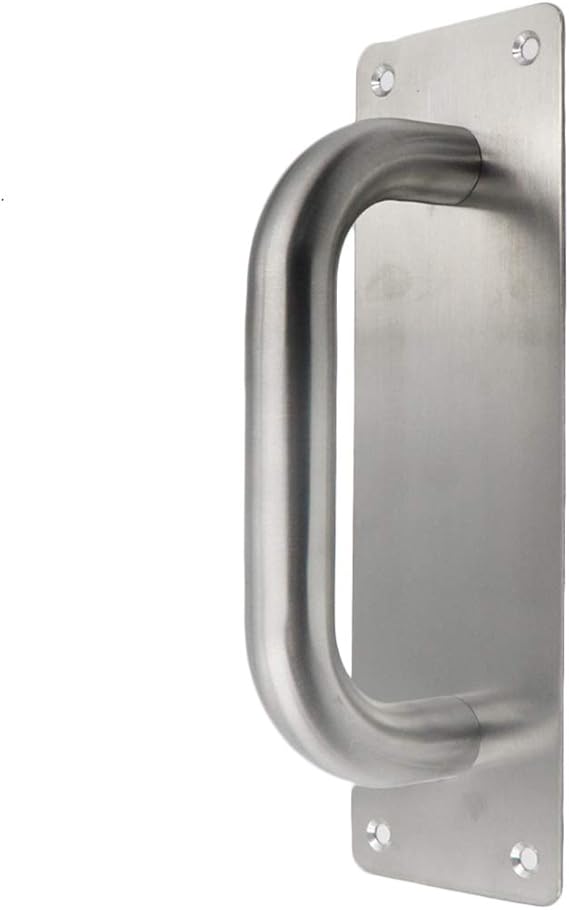 Rannb Door Pull Plate with Handle Stainless Steel Commercial Door Pull ...