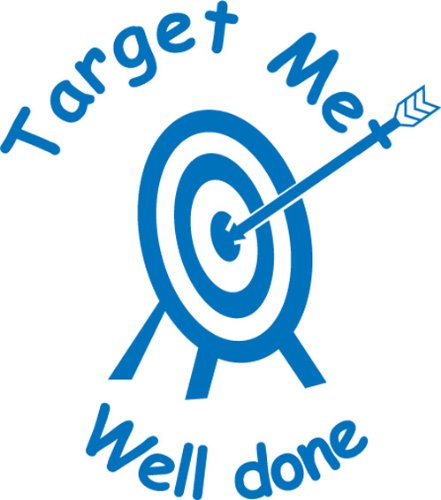 "Target Met" Self inking teacher reward stamp X12035: Amazon.co.uk: Welcome