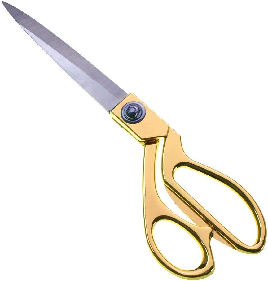 10.5 inch Fabric Tailors Scissors Gold Stainless Steel Sharp Dressmaker ...
