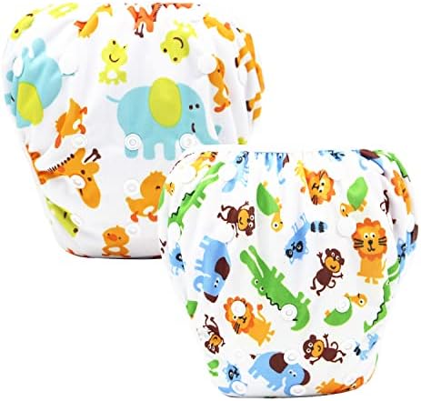 Baby Reusable Waterproof Swim Diapers - Pack of 2, One Size price in ...