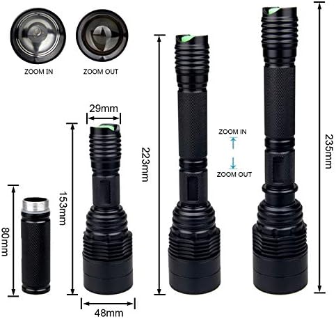 WESLITE Red Light Torch for Hunting, Ultra Bright Red LED Torch ...