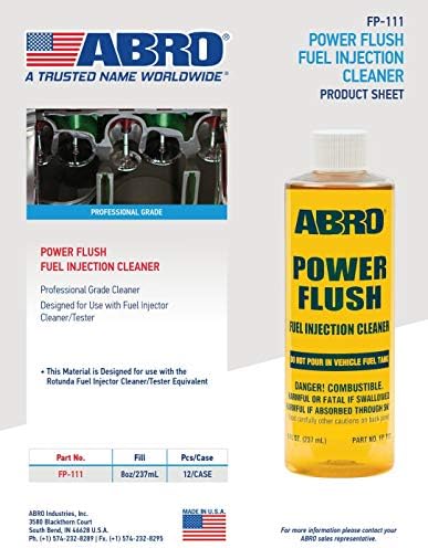 ABRO POWER FLUSH FUEL INJECTION CLEANER سائل تنظيف البخاخات عند ...