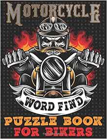 Motorcycle Word Find Puzzle Book For Bikers: Bike Riding Enthusiasts ...