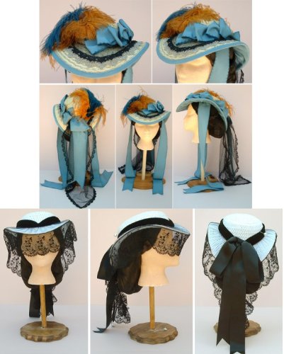 Victorian Style Hats, Bonnets, Caps, Patterns