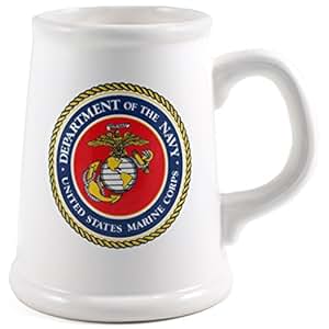 Amazon.com | Marine Corps Ceramic Tankard Beer Mug, 22 Ounce: Coffee ...