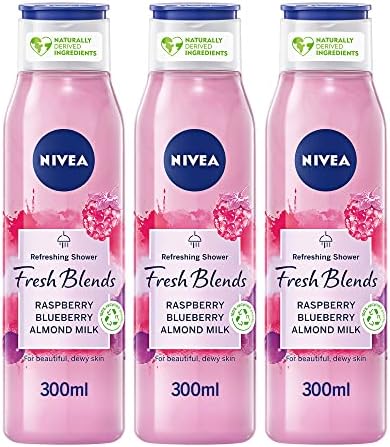 Nivea Shower Gel Body Wash, Fresh Blends Raspberry & Blueberry and ...