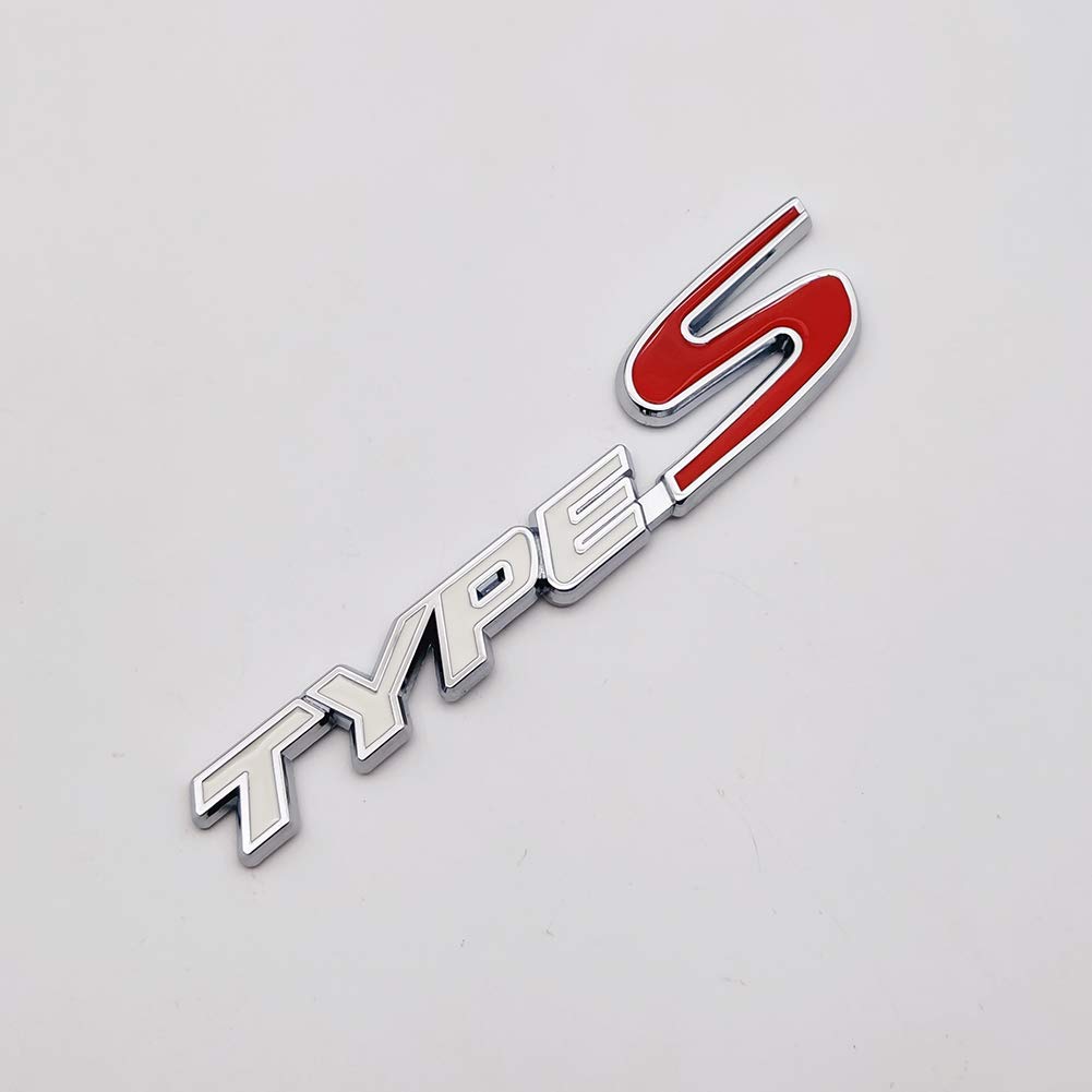 AxleZx Chrome Metal Type-S Logo Car Emblem Premium 3D Racing Sport ...