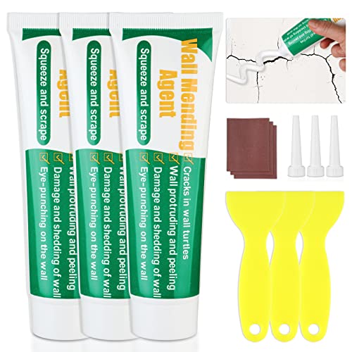 Wall Repair Kit, MODUSKYE 3 Packs Wall Mending Agent with Scraper ...