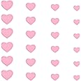 Amazon.com: ZYYC 24 pcs Pink Heart Shape Iron on Patches, Pink Hearts ...