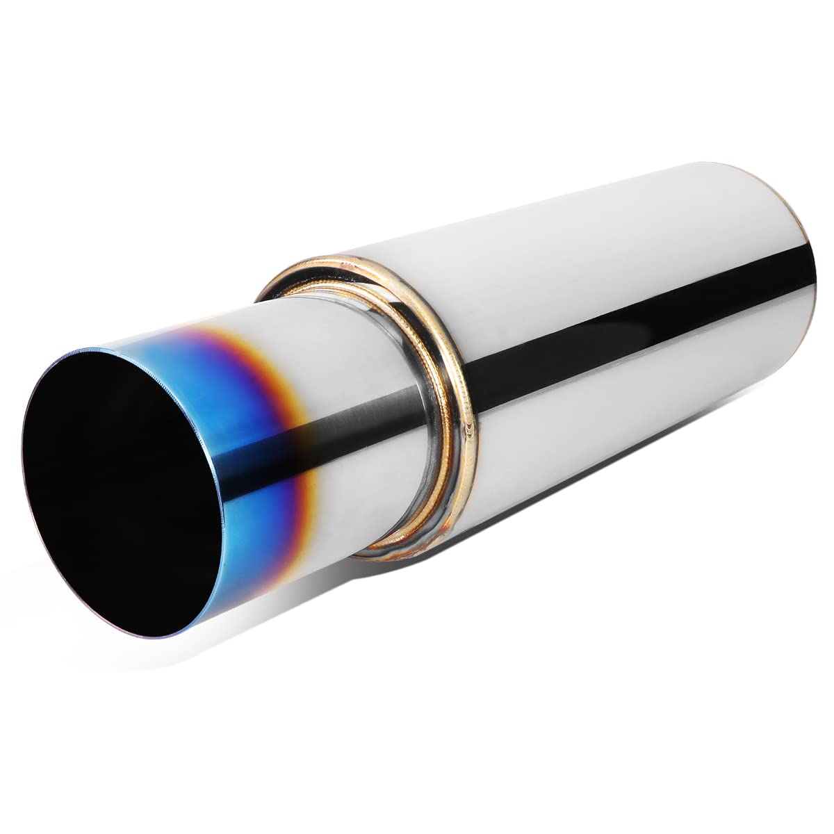 Auto Dynasty Universal 2.5 Inches Straight-Through Muffler with Double ...