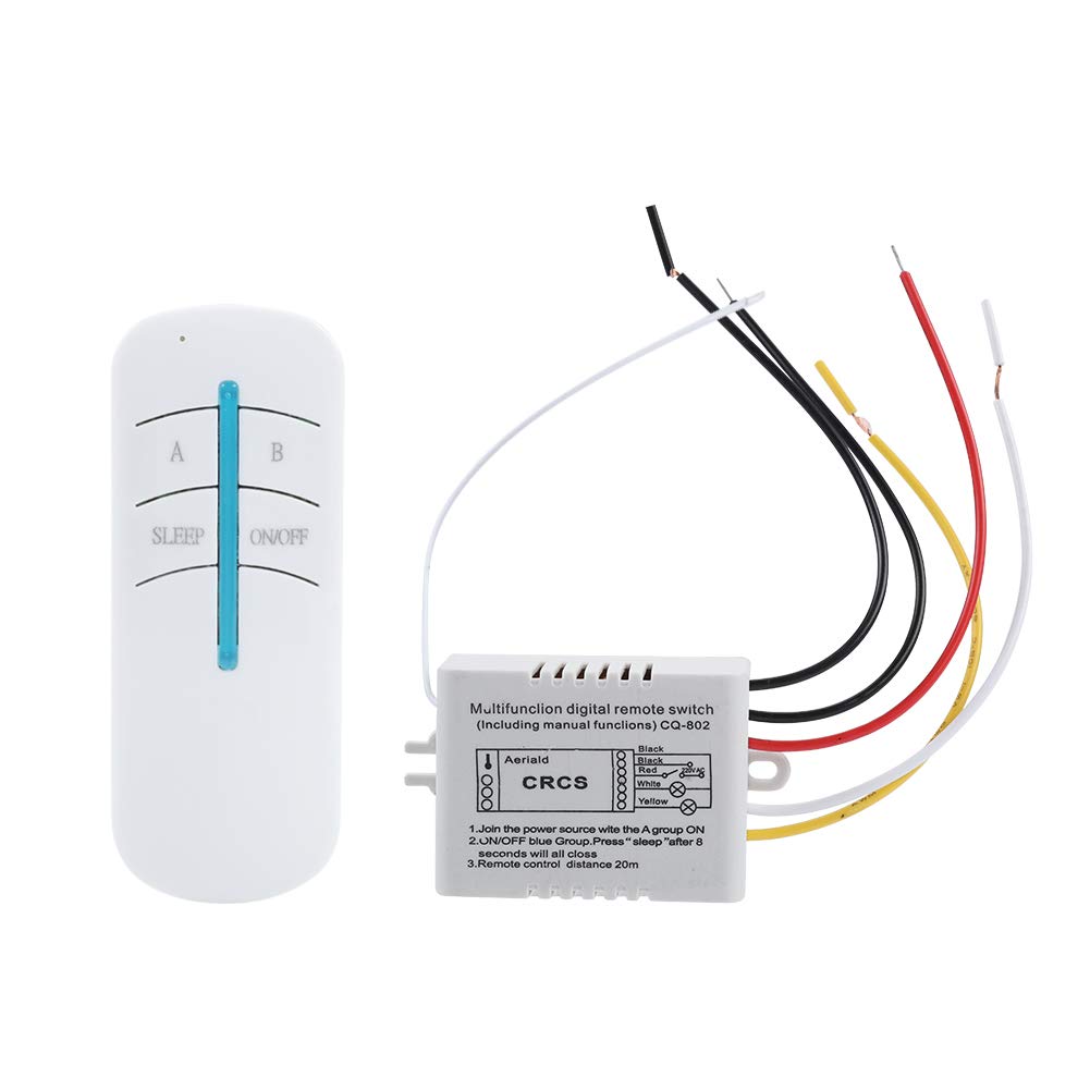 220V Wireless Wall Switch and Remote Control, 2 Way/ 3Way Digital ...