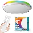 Taloya Smart Ceiling Light Flush Mount LED WiFi, Compatible with Alexa Google Home, Dimmable Low ...