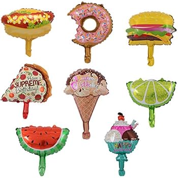 Amazon.com: AnnoDeel 6pcs Giant Popcorn Food Mylar Balloons, 25inch Ice ...