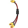 Amazon.com: GINTOOYUN XT60 Splitter Extension Cable 1 Female to 3 Male Connector Adapter,12AWG ...