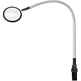 Waldmann 112885M10-0000000 RING LED Lamp, LED Magnifier Light, Gooseneck Arm, With Table Clamp ...