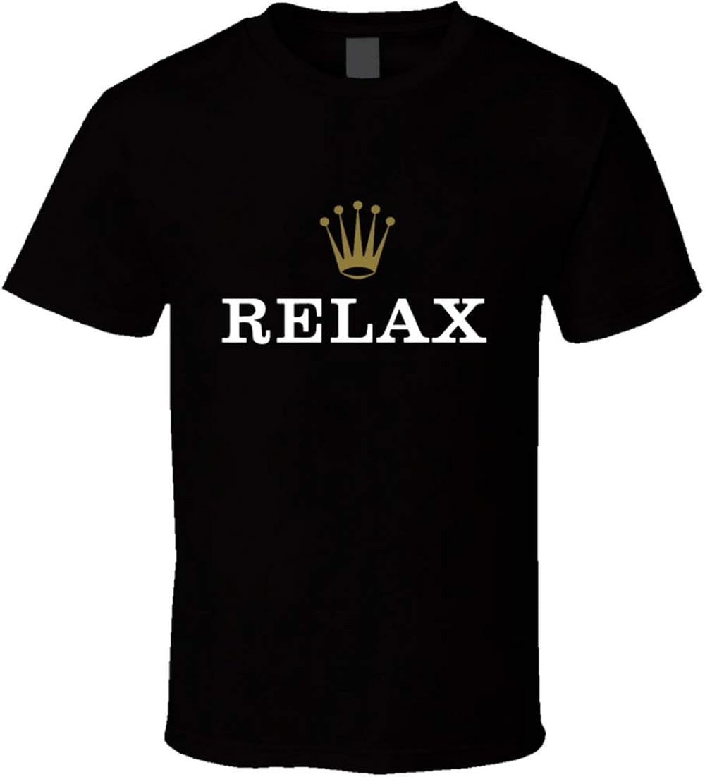 Relax Tee Trendy Fashion Rolex inspiriertes lustiges T-Shirt schwarz Gr ...