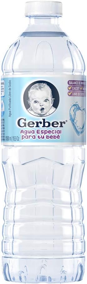Gerber, Agua Purificada Gerber, 500 mililitros, Paquete de 24: Amazon.com.mx: Alimentos y Bebidas