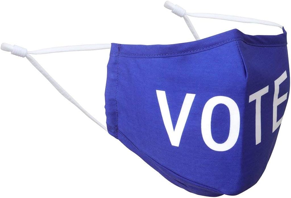 Amazon.com: 100% Cotton Ballot Blue Vote Washable Face Mask: Clothing