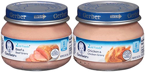 Gerber 2nd Foods Meats, Chicken & Gravy/Beef & Gravy, 2.5 Oz-24 Pack ...