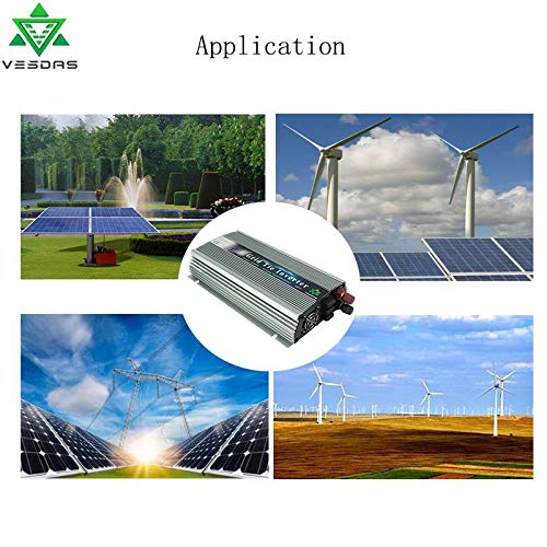 1000W Smart Micro Grid Tie Inverter 10.8-30VDC to 90V-140/190~260VAC ...