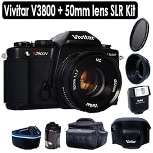 Amazon.com : Vivitar 3800N 35mm SLR Camera with 50mm Lens and Vivitar ...