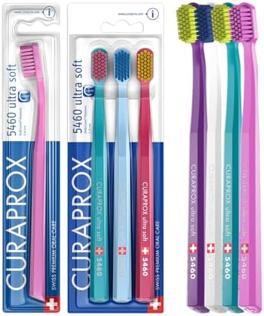 Curaprox Ultra-Soft Toothbrush for Adults | 4 x CS 5460 Manual Brushes ...