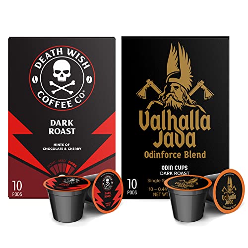 Death Wish Coffee Pods - Extra Kick of Caffeine & Valhalla Java ...
