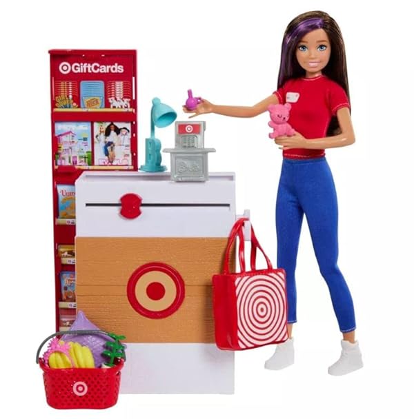 Barbie Doll Skipper & Playset, Target Supermarket with 25 Grocery Store ...