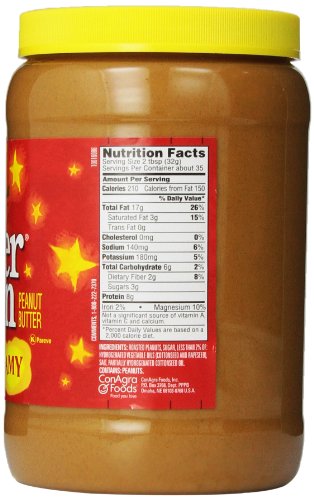 peter pan peanut butter nutrition facts