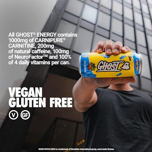 Ghost Energy Sour Patch Blue Raspberry Energy Drink - 6-Pack Of 16 Fl ...