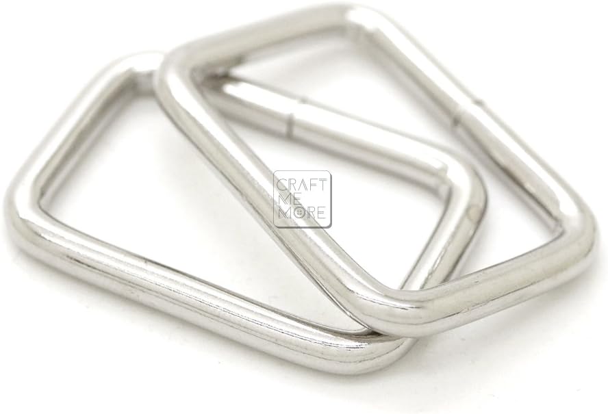 Amazon.com: CRAFTMEmore Metal Rectangle Buckle Ring Fits 5/8" 3/4" 1 ...