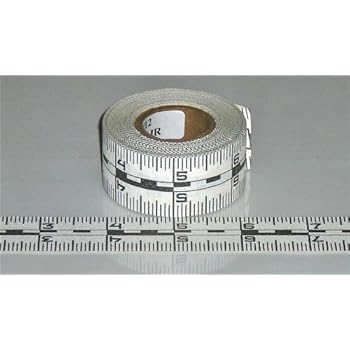 Adhesive Continuous Ruler Roll Tape - Fractional - 1 Inch Wide, 12 Inch ...
