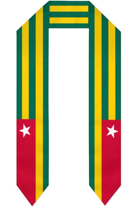 Pan African Stole Togo & USA United States Flag Graduation Stole For ...