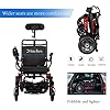 ENCAREFOR 500W Reclining Electric Wheelchair, 20" Folding Electric ...