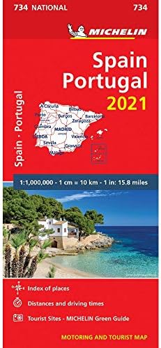 Spain & Portugal 2021 - Michelin National Map 734: Maps (Michelin ...