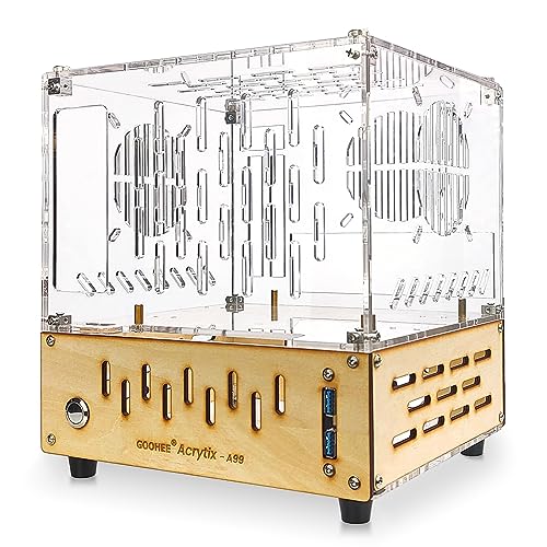 Mini ITX PC Case - Premium Clear Arcylic and Wood PC Case - Unique ...