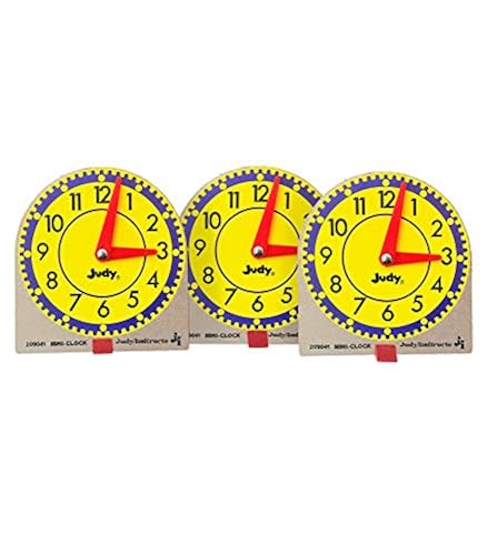 Carson Dellosa Mini Judy Clock Telling Time Clock Set, 12 Mini Judy ...