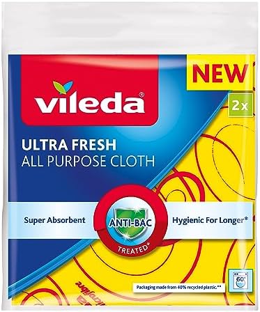 Vileda ULTRA FRESH All Purpose Cloth | Anti-bacterial* | All-Purpose ...