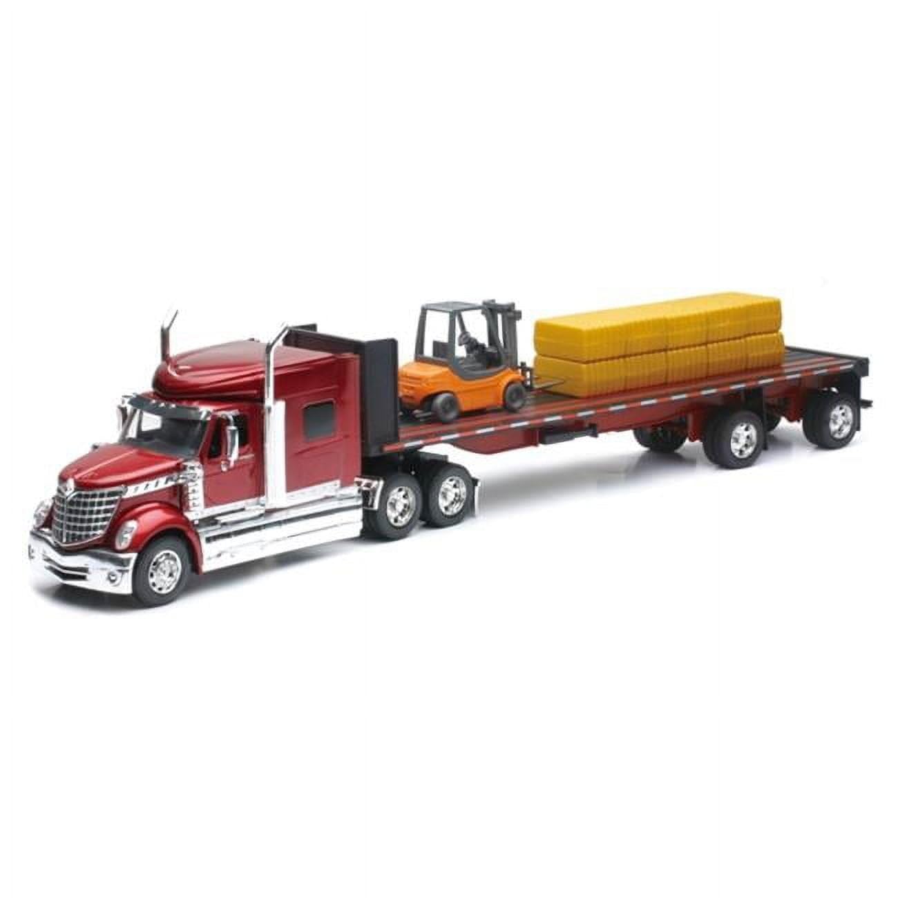 Mua New Ray Toys International Lonestar Flatbed Trailer,with Hay Bales ...