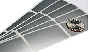 Amazon.com: My Scratch Offs 1 x 2 Inch Silver Rectangle Scratch Off ...