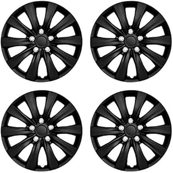 Amazon.com: Brighter Design Set of 4 Gloss Black 10 Spoke 16" Wheel ...
